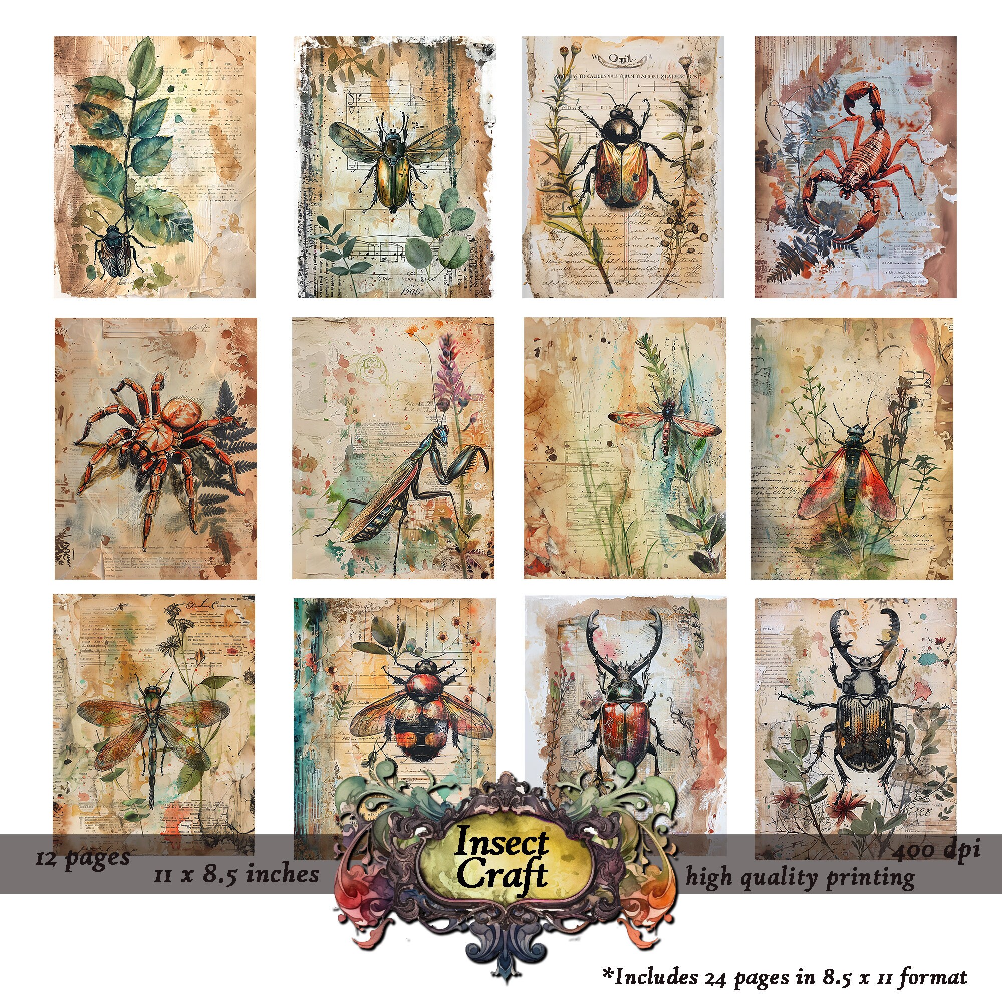 Insect Craft-bugging Out, Insect Junk Journal, Bug Printable ...