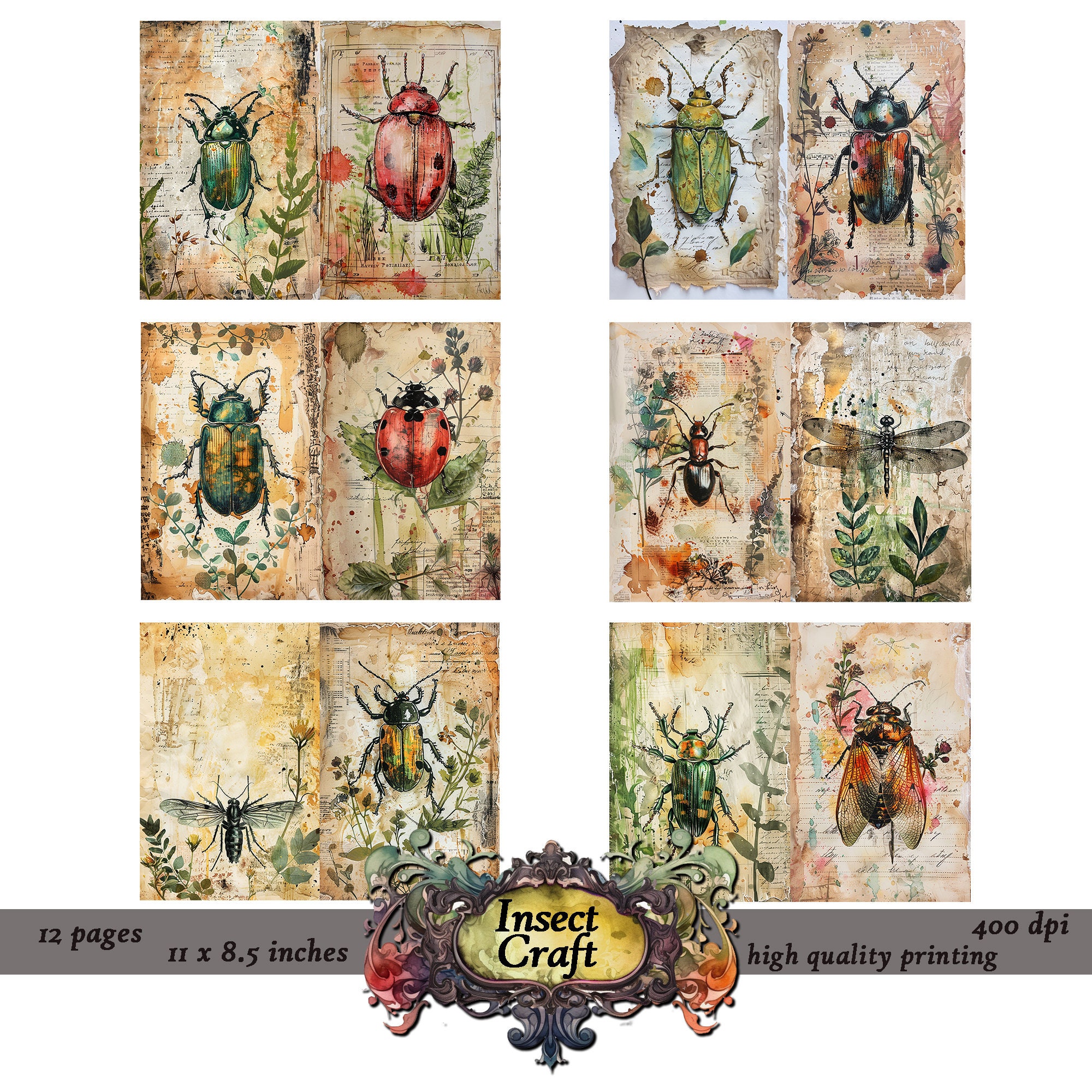 Insect Craft-bugging Out, Insect Junk Journal, Bug Printable ...