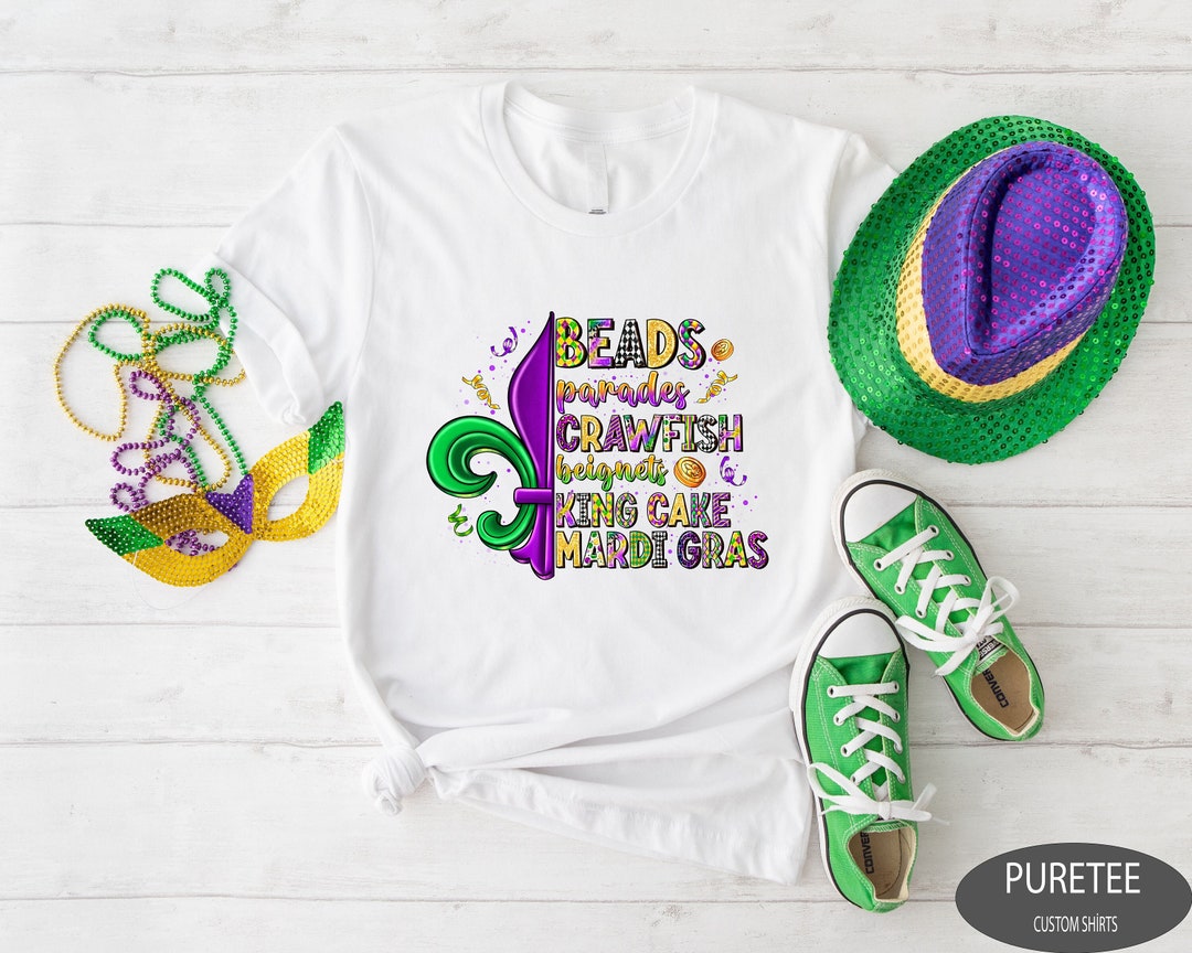 Mardi Gras Parades Beads Shirt, Louisiana Sweater, Mardi Gras Carnival ...