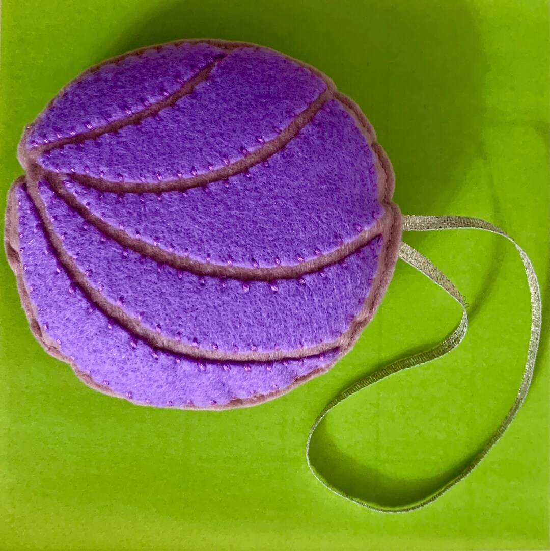 Sweet Felt Concha Pan Dulce Ornament- Purple Version - Etsy