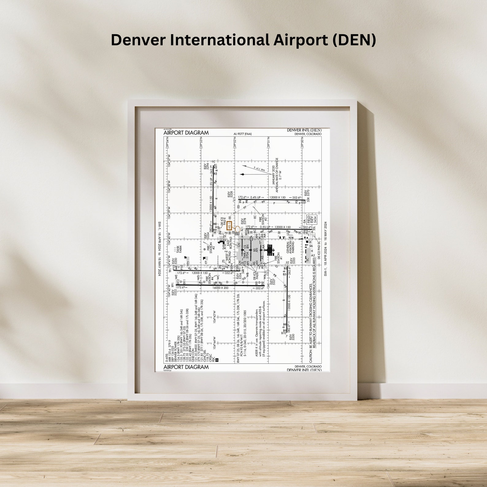 Denver International Airport DEN Diagram Digital Print - Etsy