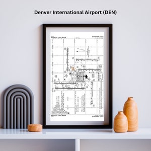 Denver International Airport DEN Diagram Digital Print - Etsy