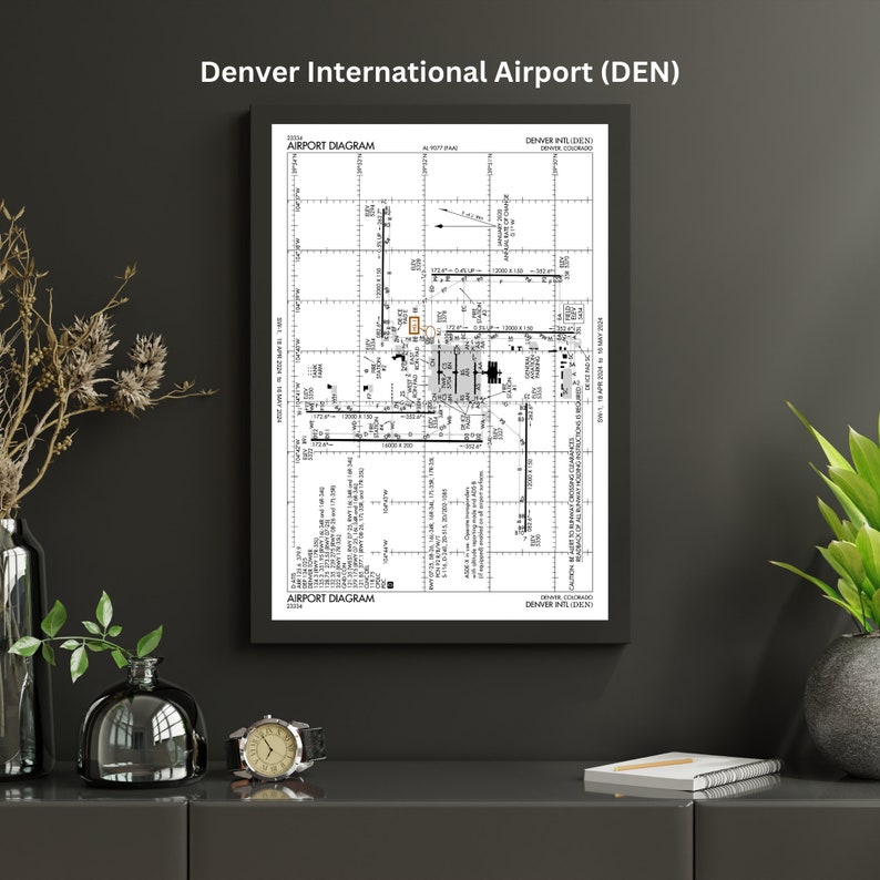 Denver International Airport DEN Diagram Digital Print - Etsy