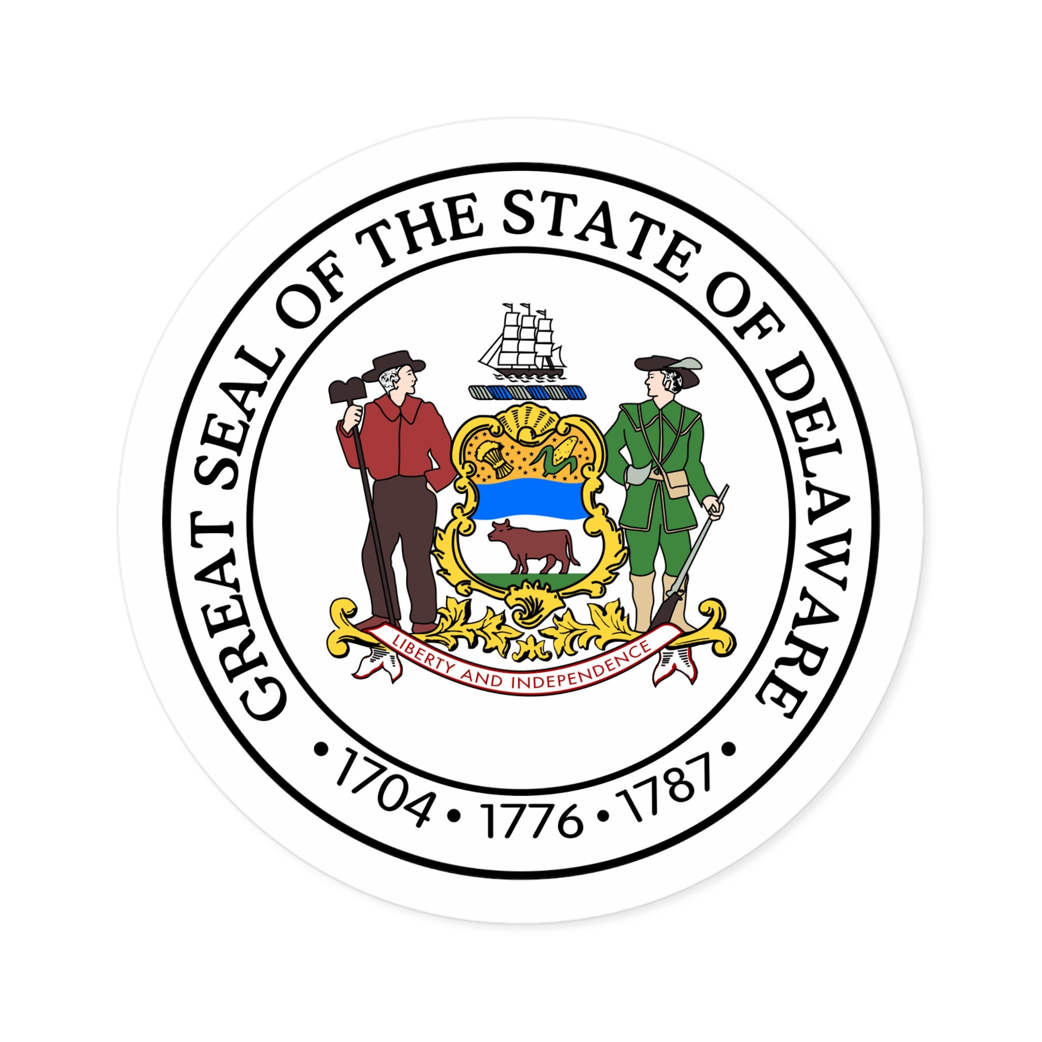 Delaware State Seal Sticker the First State - Etsy