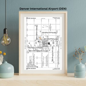 Denver International Airport DEN Diagram Digital Print - Etsy