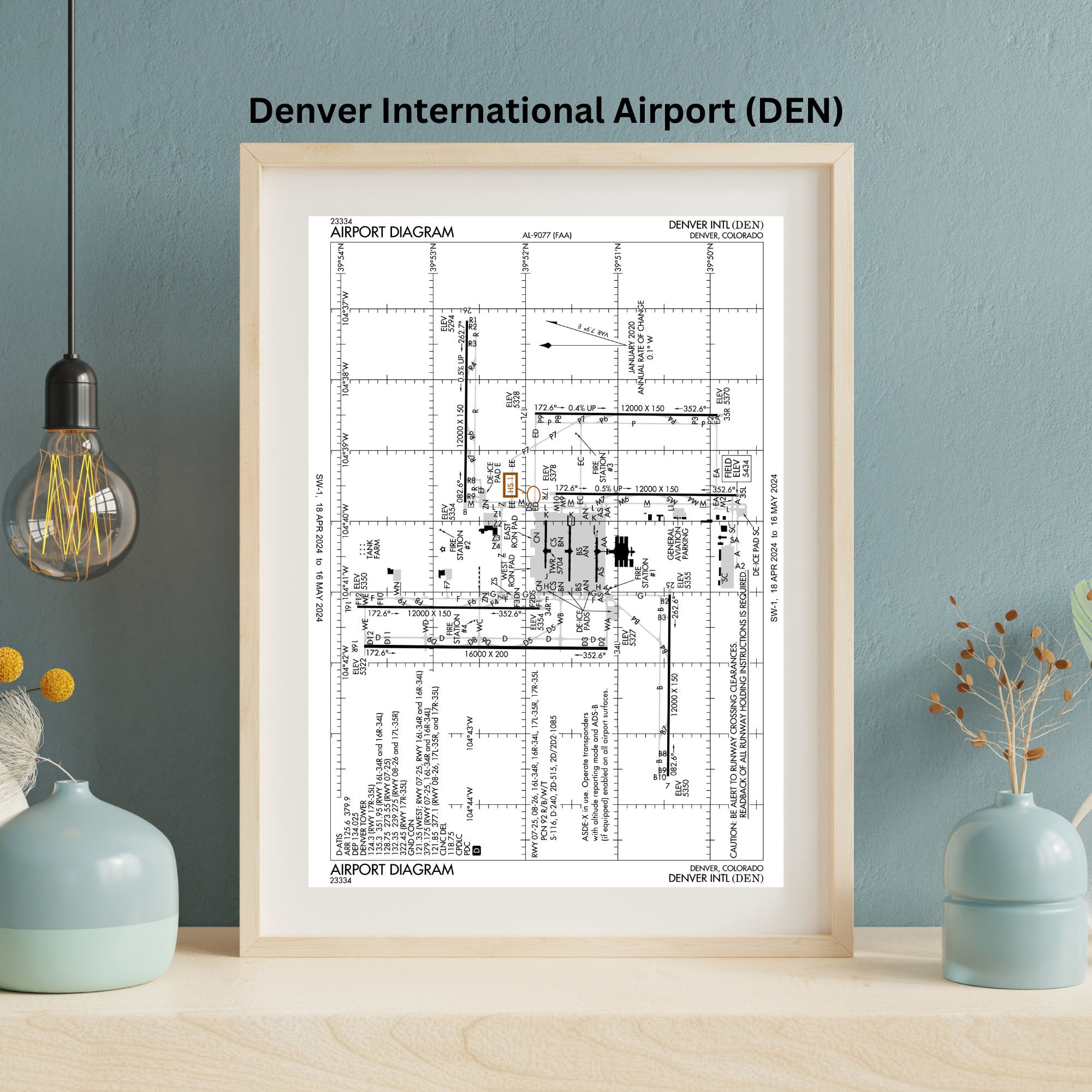 Denver International Airport DEN Diagram Digital Print - Etsy