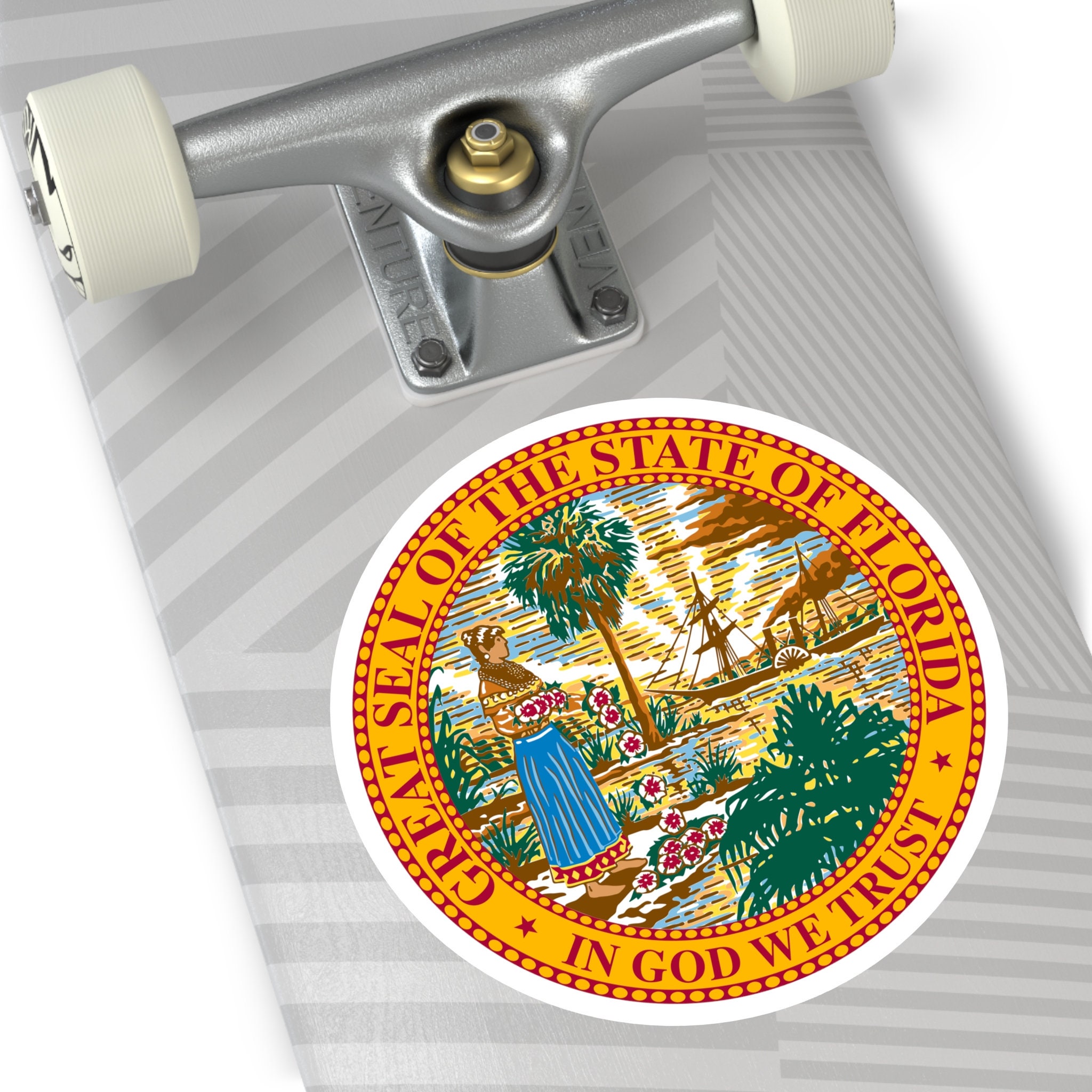 Florida State Seal Sticker the First State - Etsy