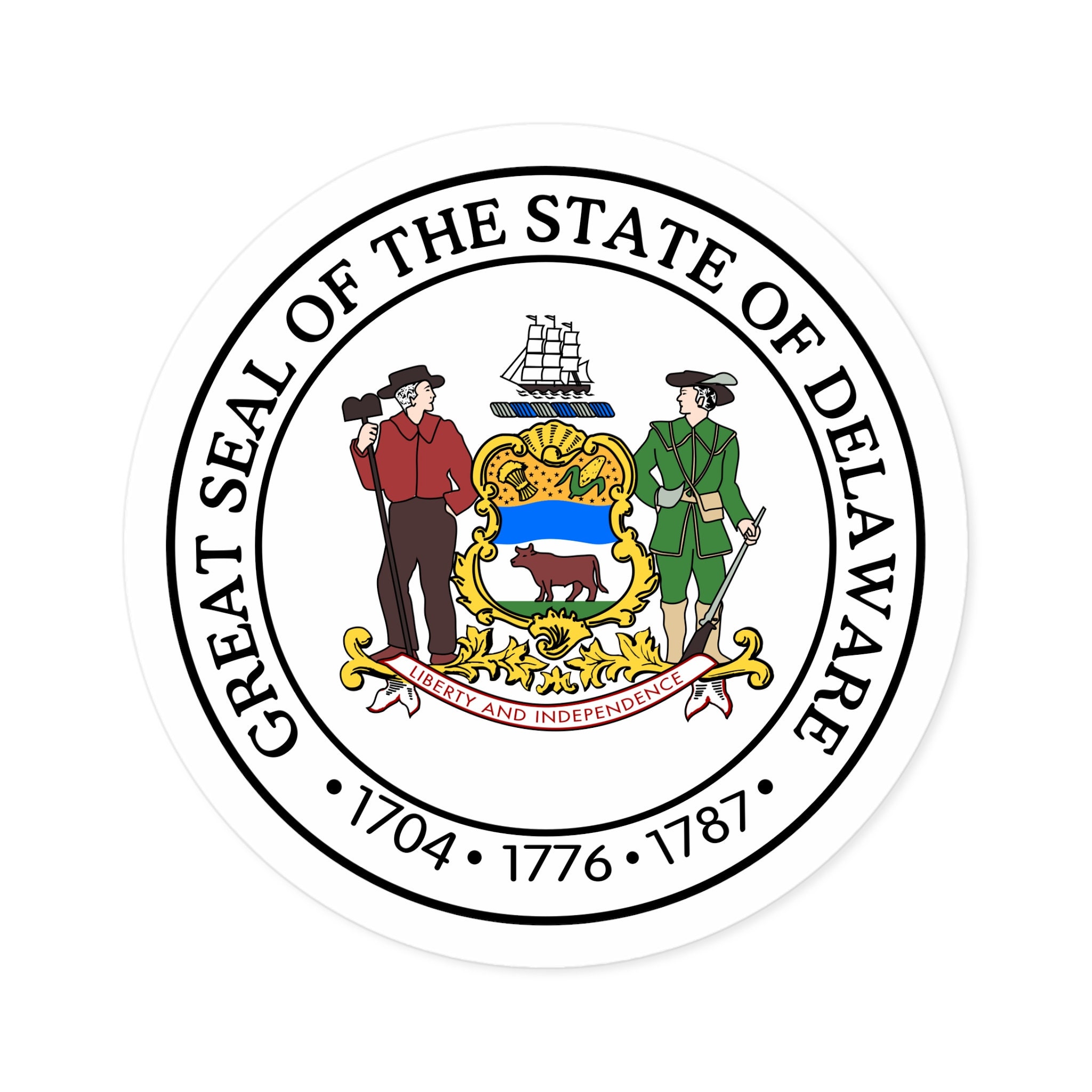 Delaware State Seal Sticker the First State - Etsy