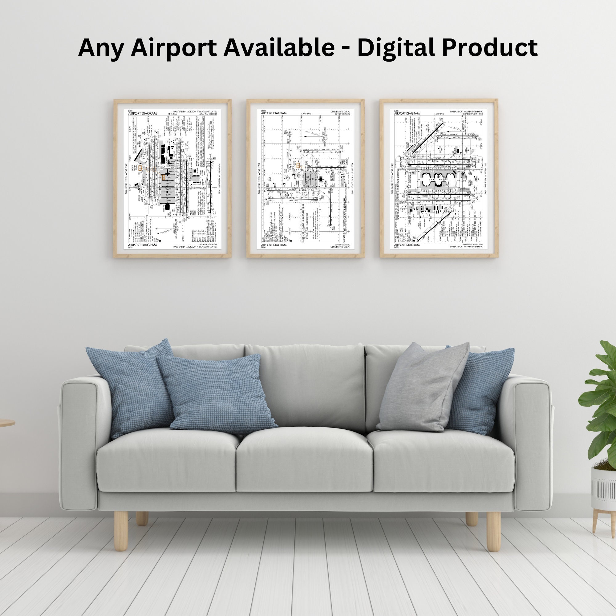 Denver International Airport DEN Diagram Digital Print - Etsy