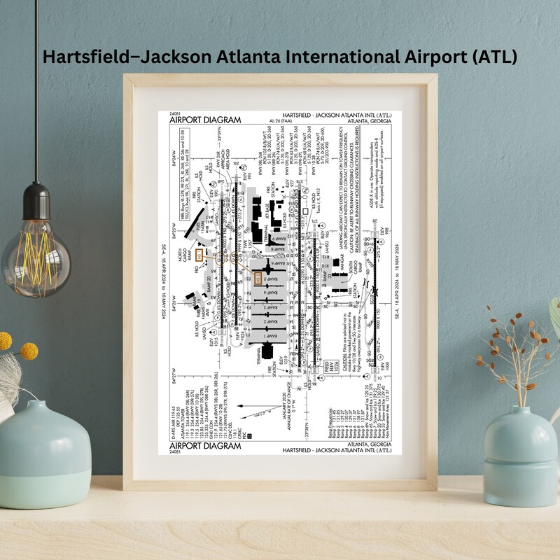 Airport Runway Map - Etsy