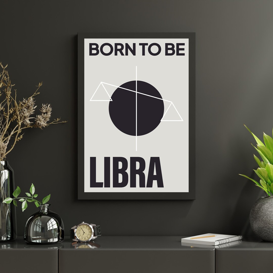 Libra Zodiac Print, Libra Zodiac Birthday Gift, Libra Sign Print, Libra ...