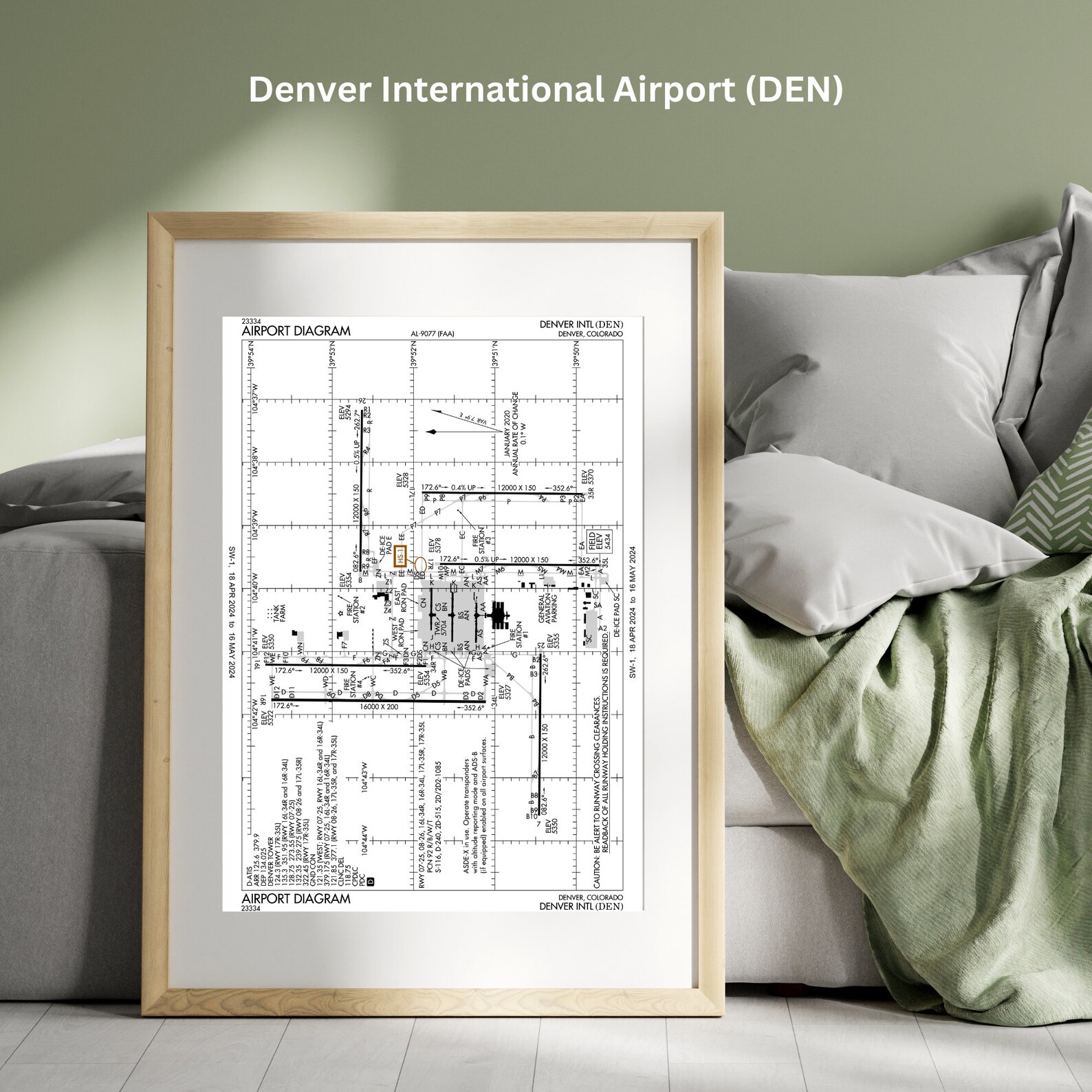 Denver International Airport DEN Diagram Digital Print - Etsy