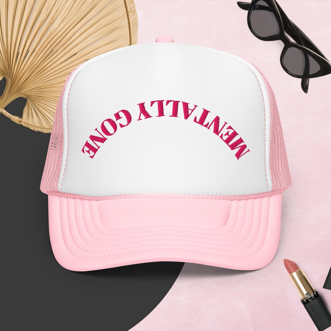 Custom Embroidered Upside Down Letters Foam Trucker Hat, Mental Health ...