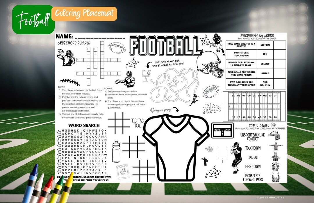 Football Activity - Sports Team Fun and Learning - Digital Download ...