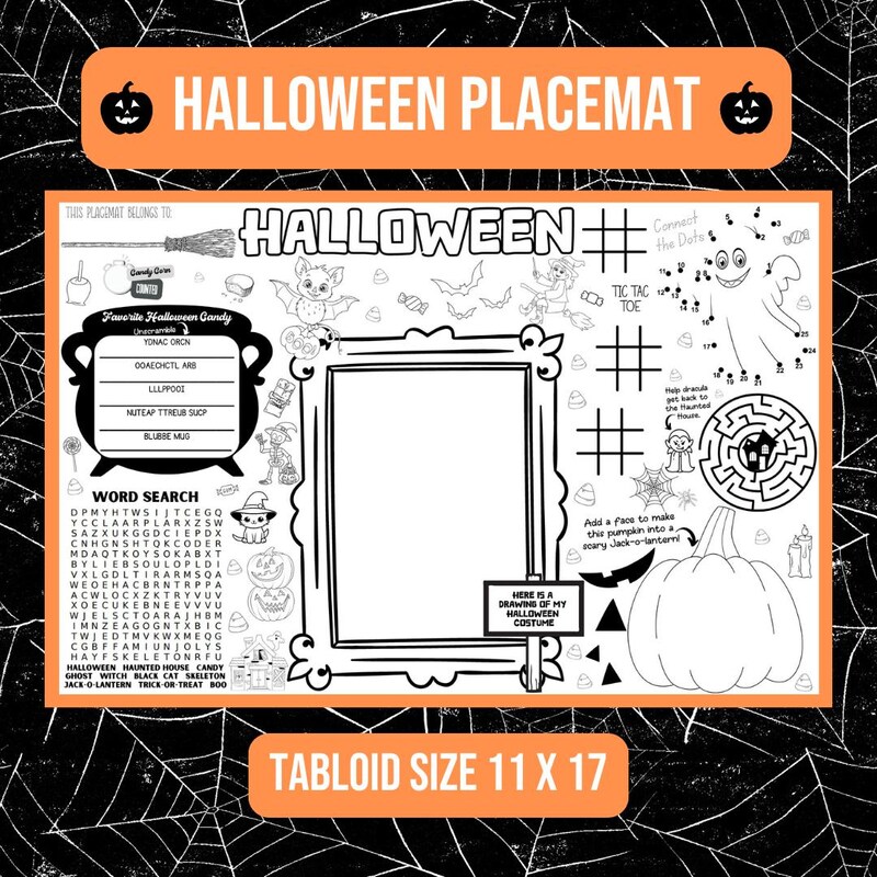 Halloween Placemat - Etsy