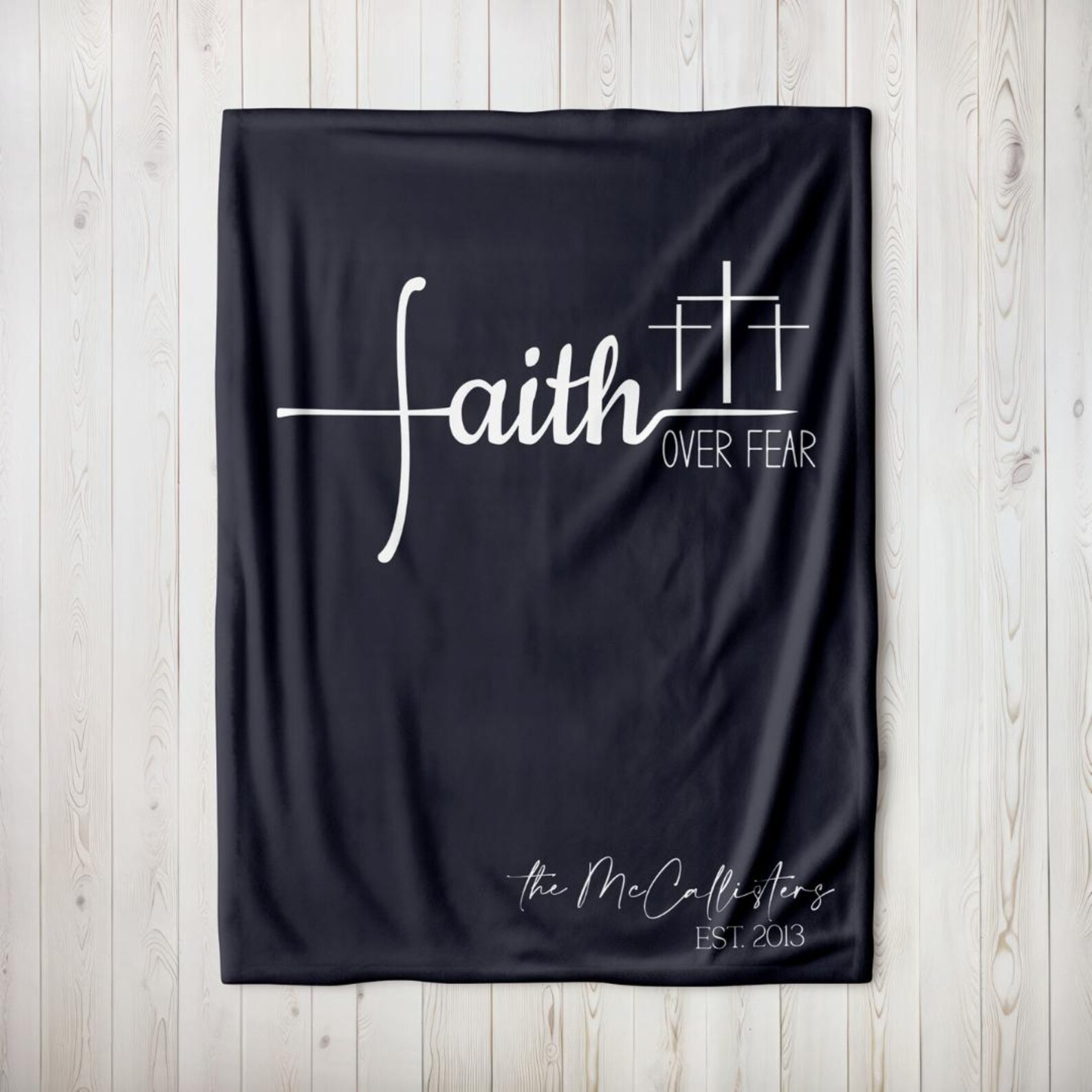 Personalized Faith Over Fear Blanket: Christian Home Decor - Etsy