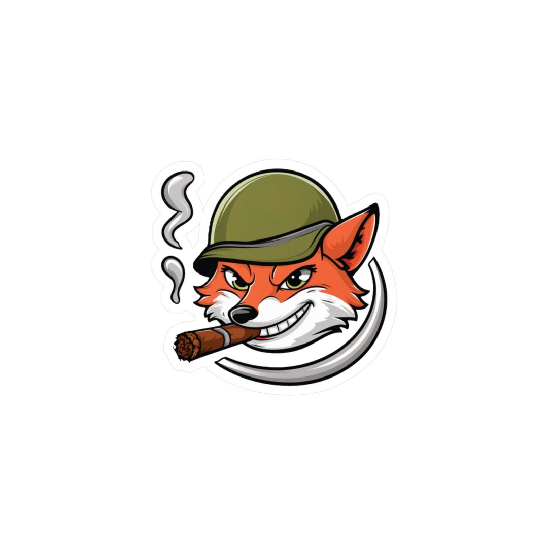 Foxy Smoker Sticker - Etsy