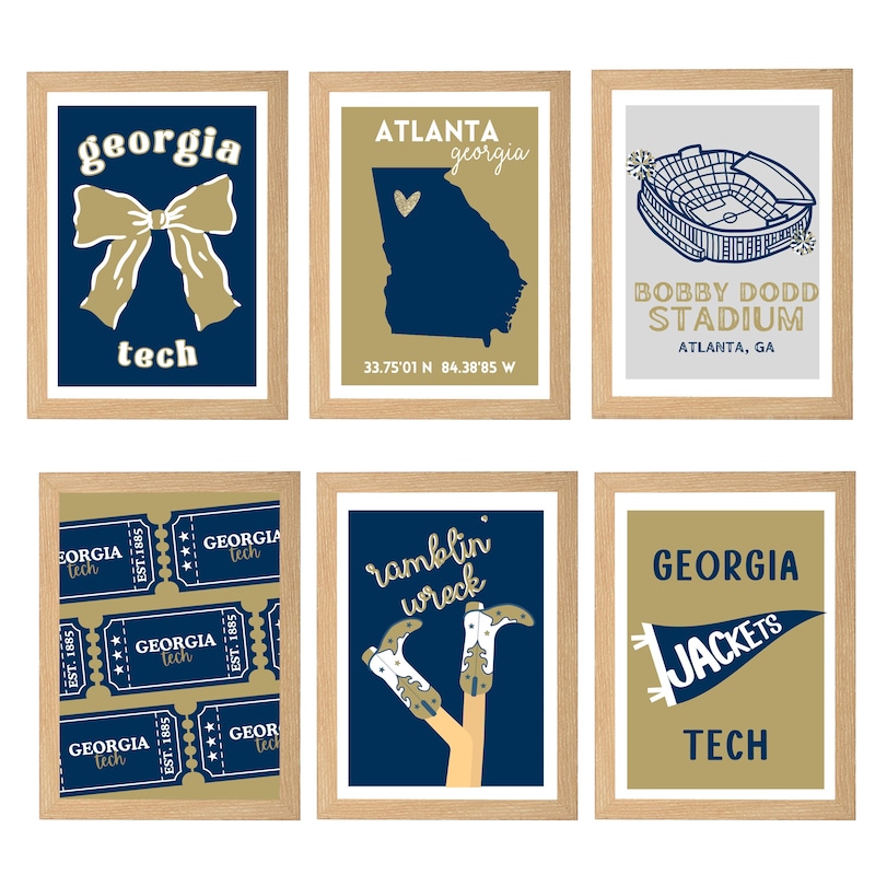 Georgia Tech Art - Etsy
