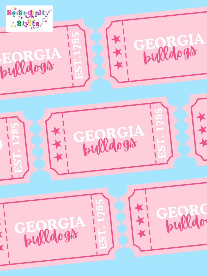 UGA Inspired Collegiate Dorm Prints - University of Georgia Pink - Etsy