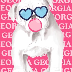 UGA Inspired Collegiate Dorm Prints - University of Georgia Pink - Etsy
