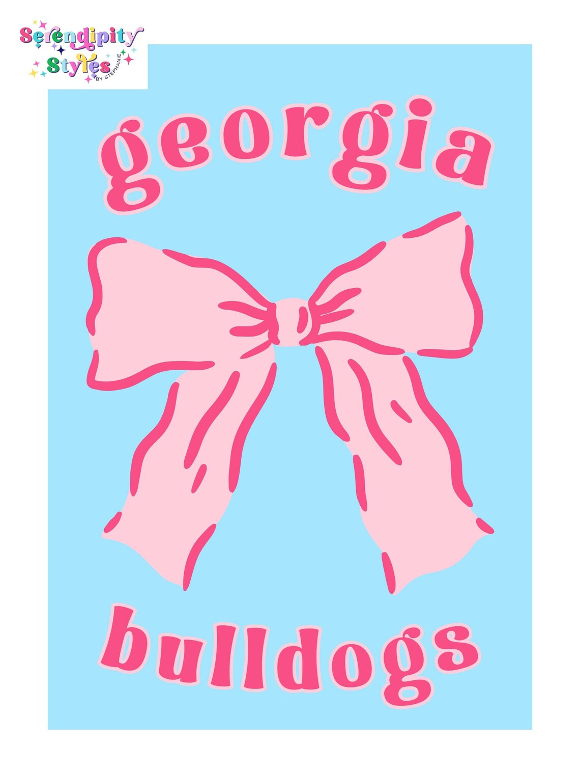 UGA Inspired Collegiate Dorm Prints - University of Georgia Pink - Etsy
