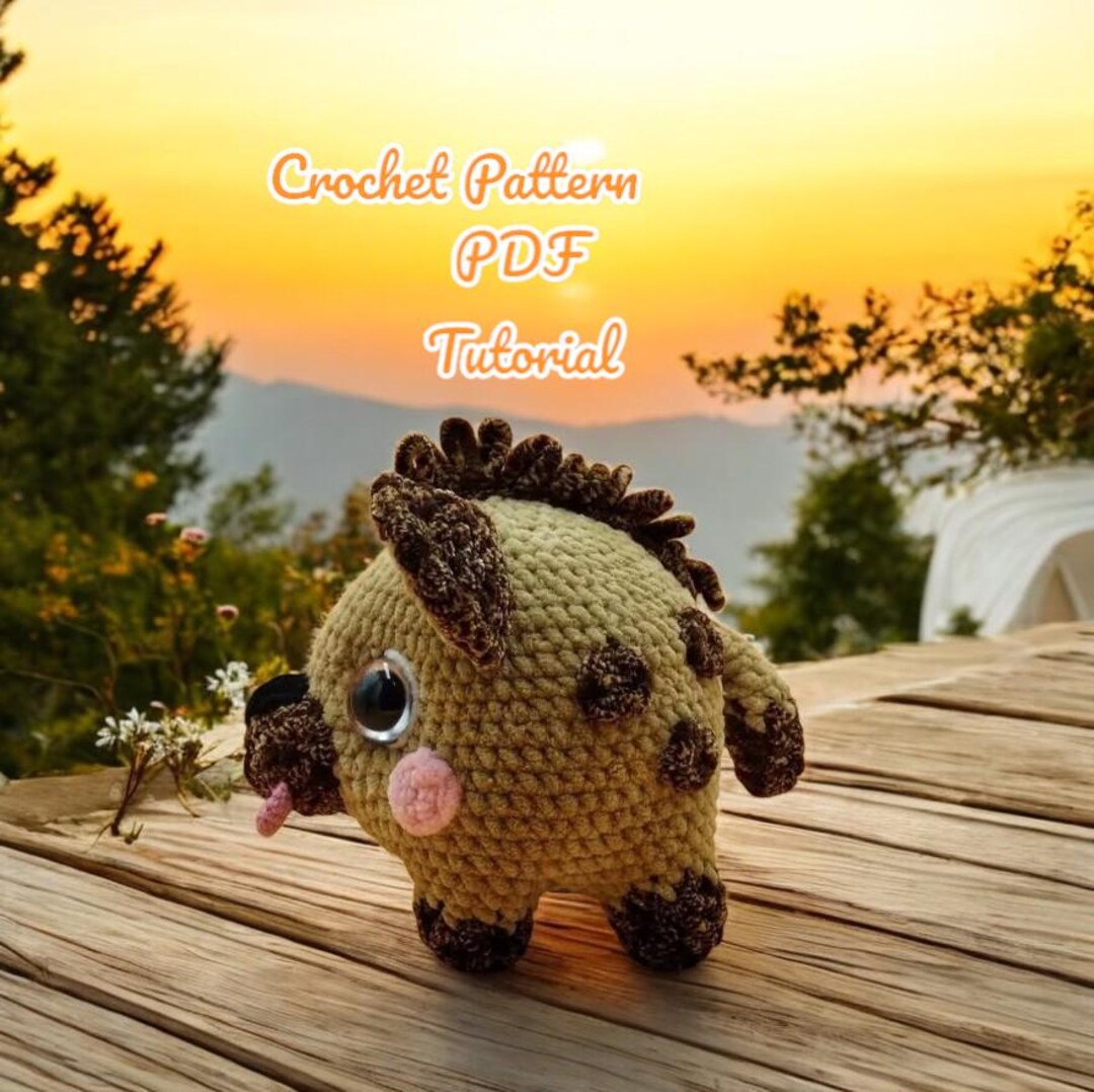 Hyena Crochet Pattern PDF, Hyena Plush, Crochet Animals, Amigurumi ...