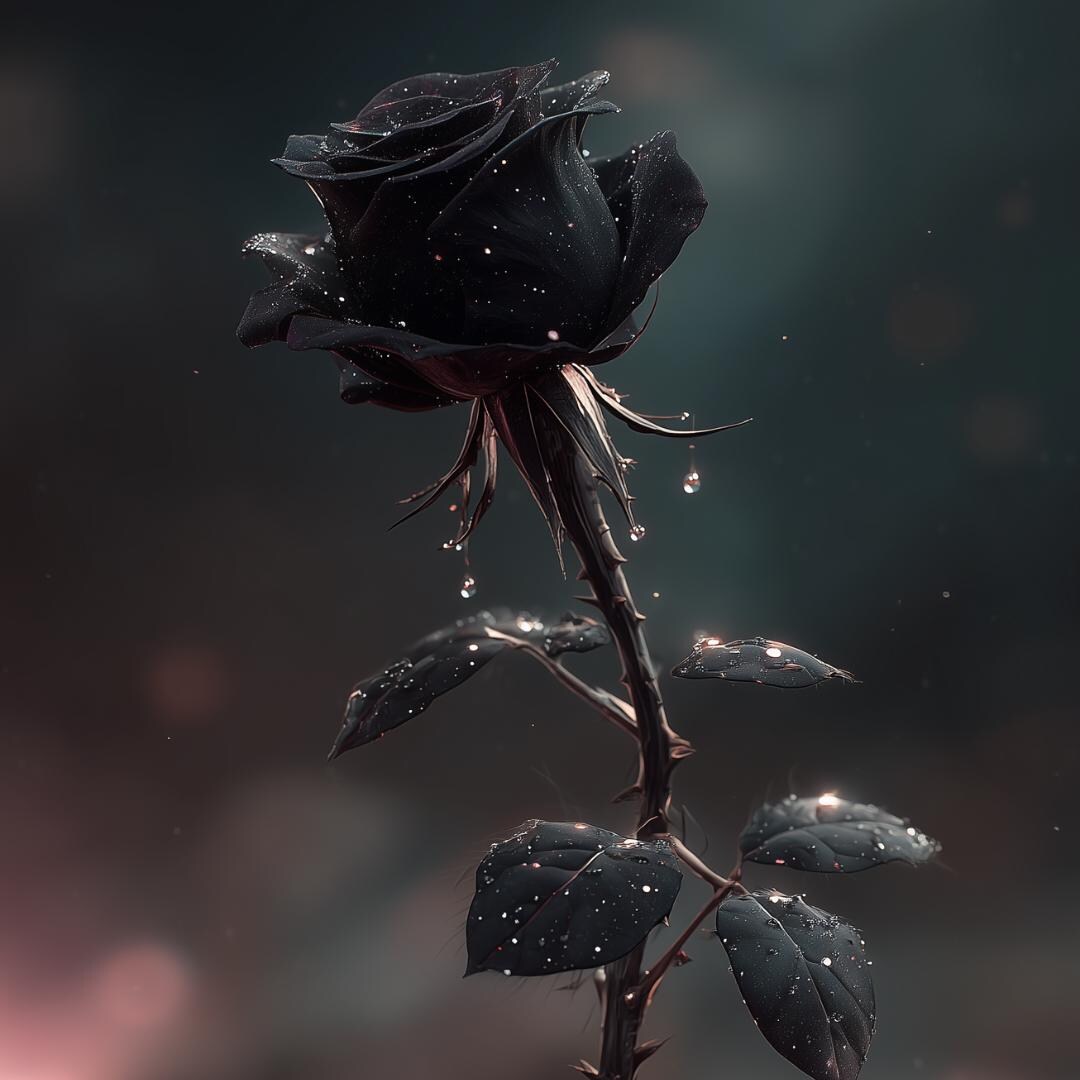 Midnight Garden Rose Animated Wallpaper for iPhone & Android (digital ...