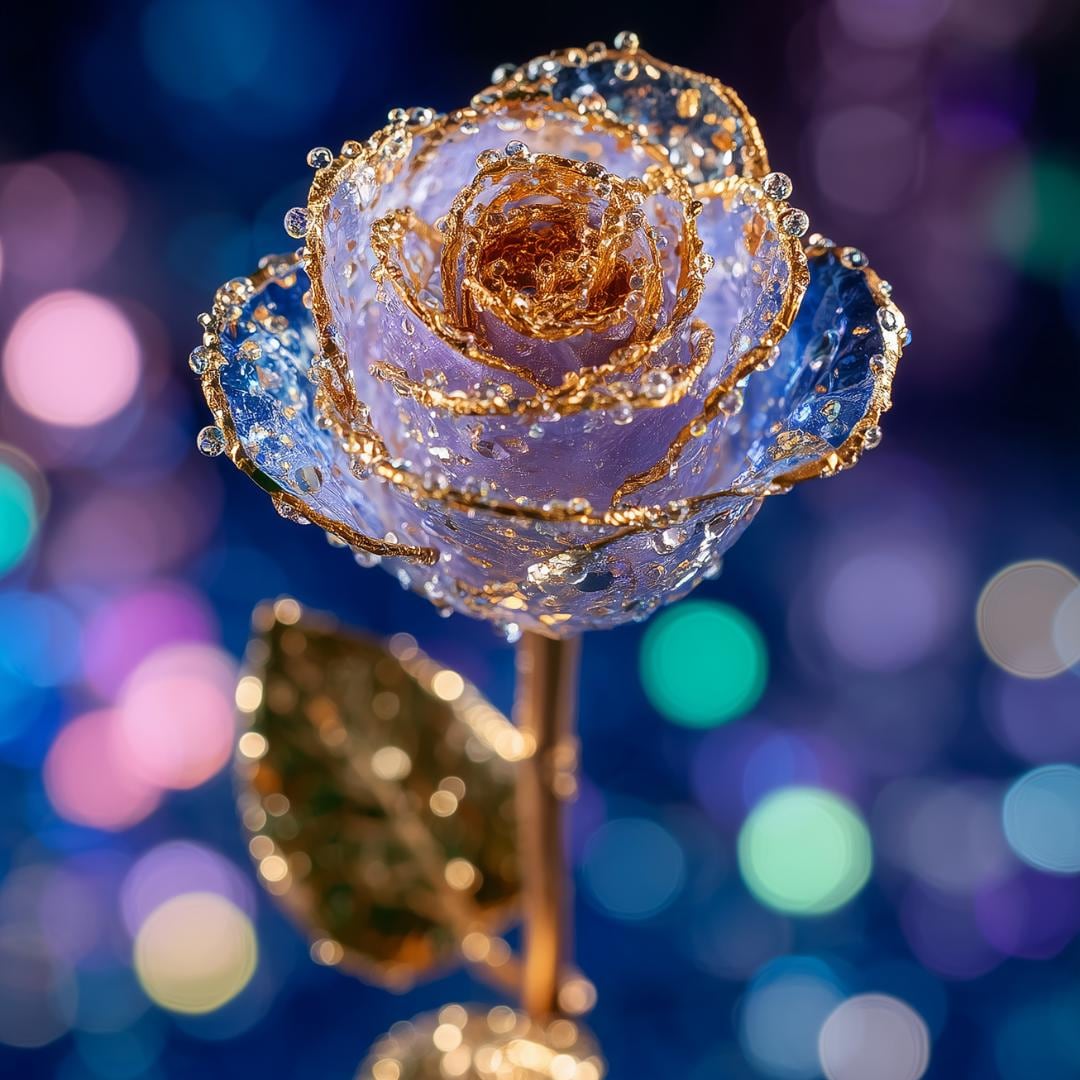 Gilded Galaxy Rose Animated Wallpaper - Celestial Phone Background ...