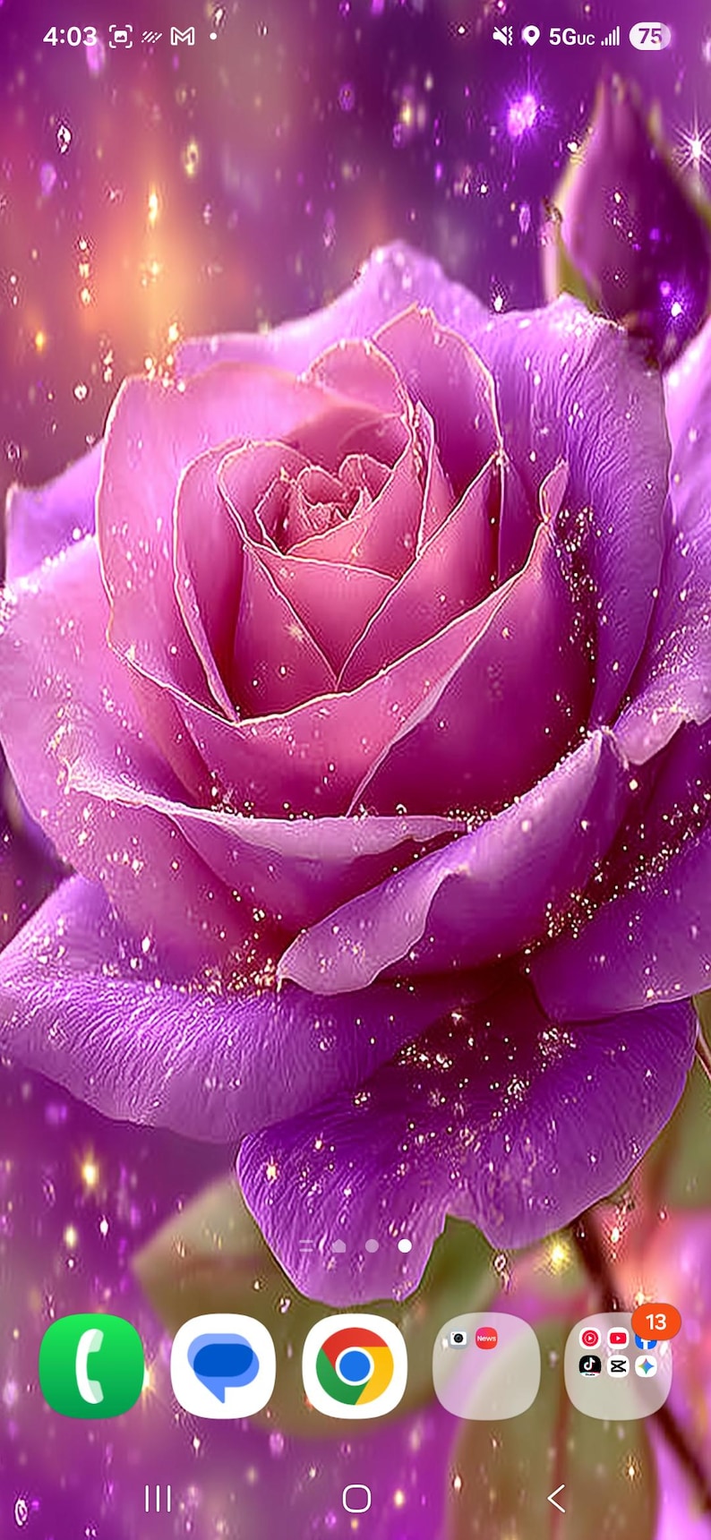 Animated Rose Wallpaper: Cosmic Bloom Collection (digital Download) - Etsy