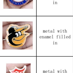 Baseball Hat Pins With Gold Trim – High Quality Baseball-inspired Lapel ...