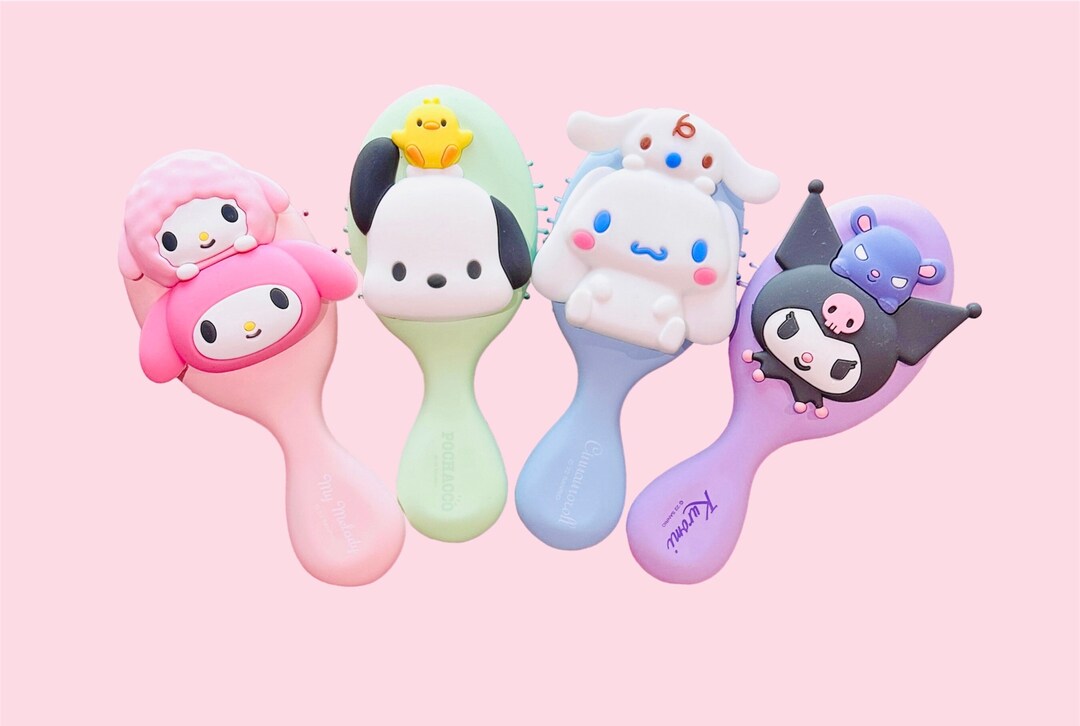 Cute Combs Kawaii Hair Brush Cute Combs for Girls Japanese Character Combs Kuro Melo Cinna Pocha ...