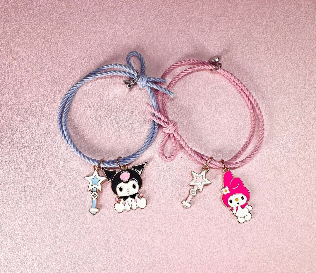 Cute Kuro Cat Matching Bracelets Kawaii Character Bracelets - Etsy