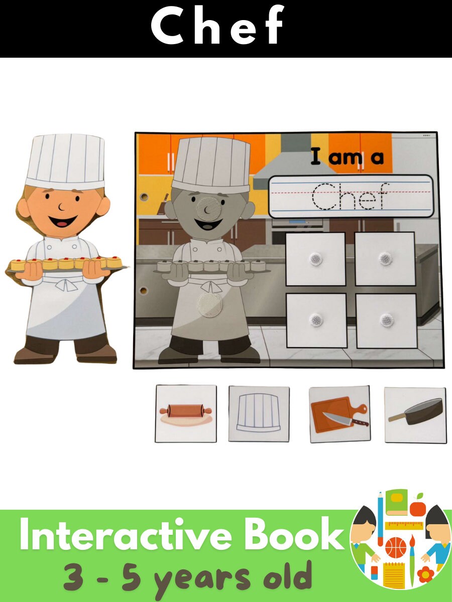 Community Helpers Interactive Book, Activities for Kids, Preschool ...