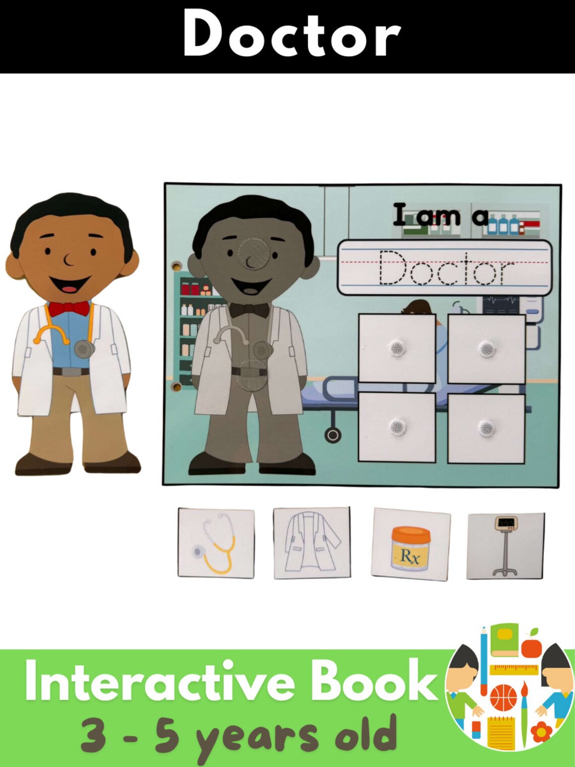 Community Helpers Interactive Book, Activities for Kids, Preschool ...