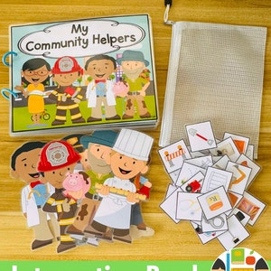 Community Helpers Interactive Book, Activities for Kids, Preschool ...