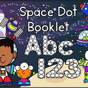 Space Alphabet and Numbers Dot Booklet - Etsy