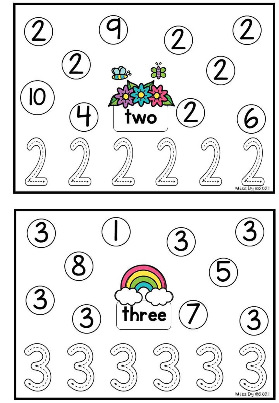 Spring Alphabet and Number Booklet - Etsy