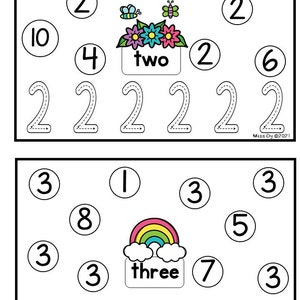 Spring Alphabet and Number Booklet - Etsy