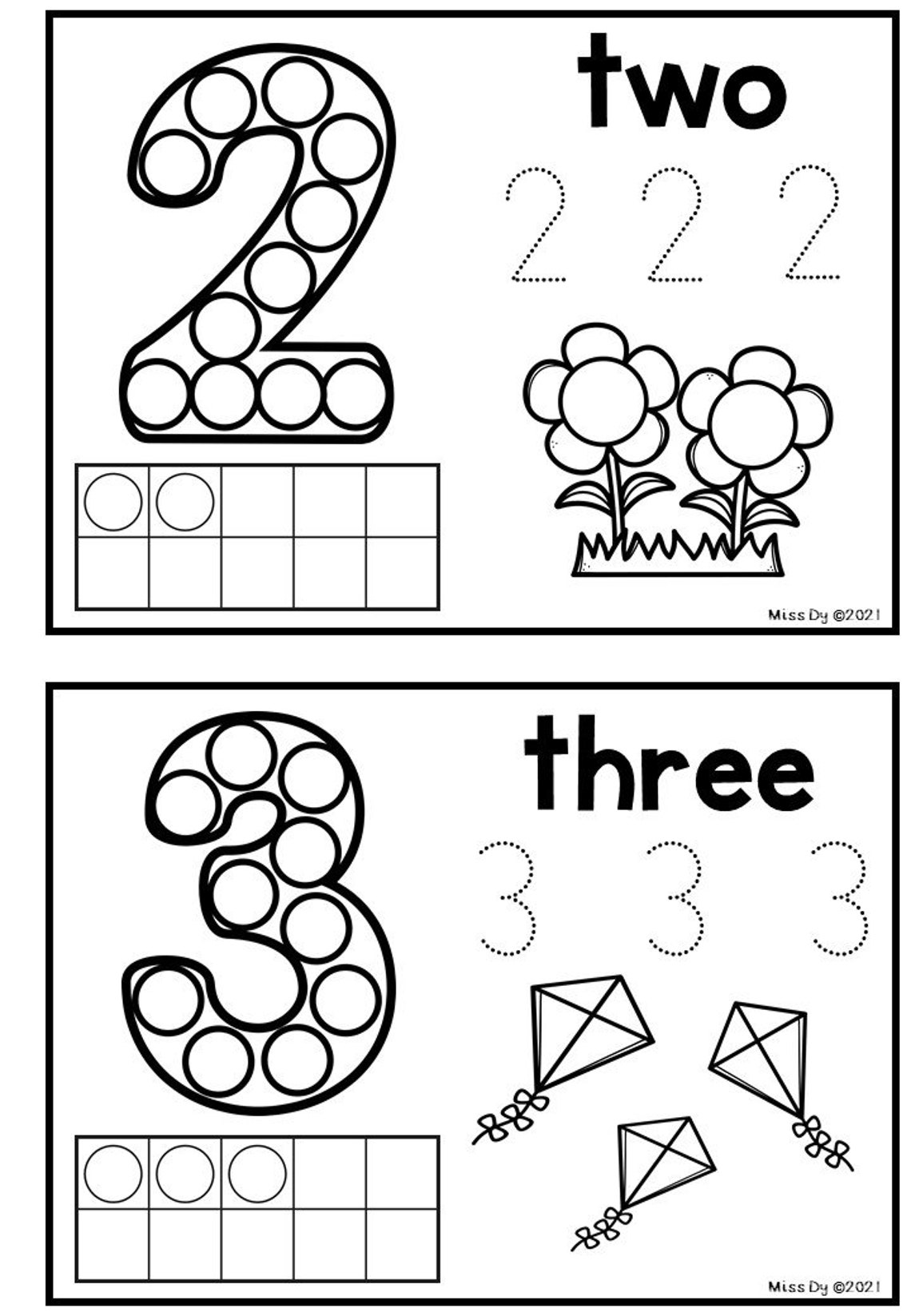 Spring Alphabet and Number Booklet - Etsy