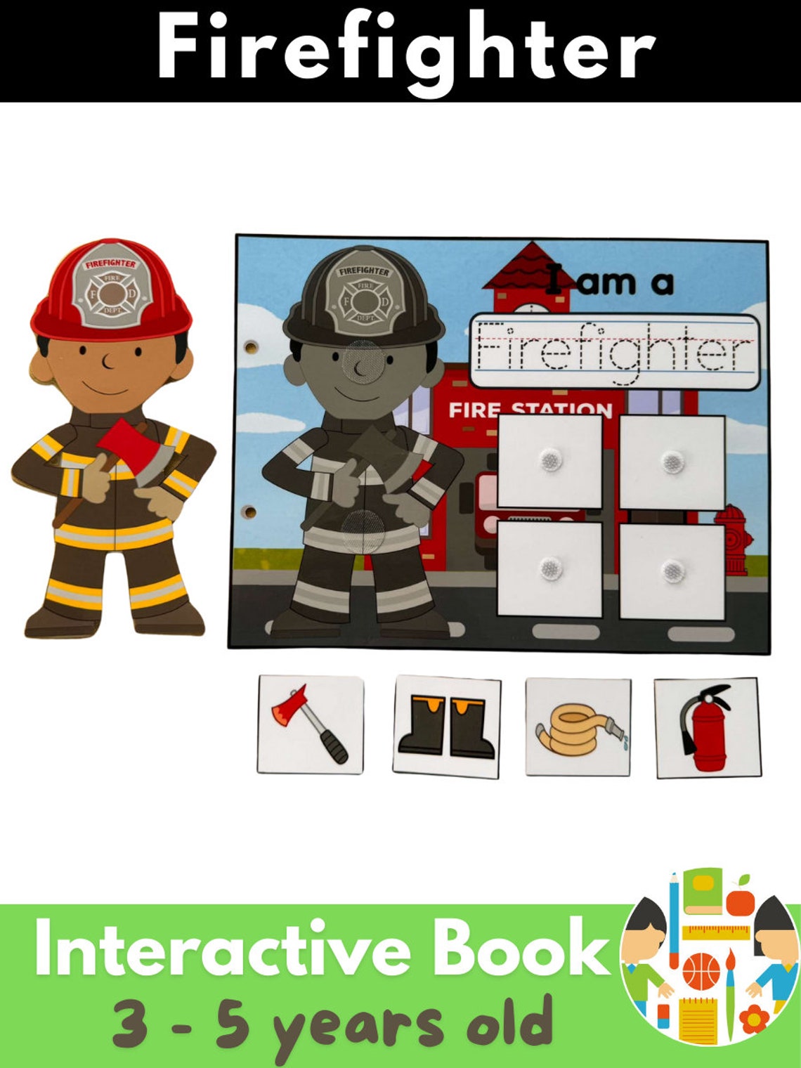 Community Helpers Interactive Book, Activities for Kids, Preschool ...