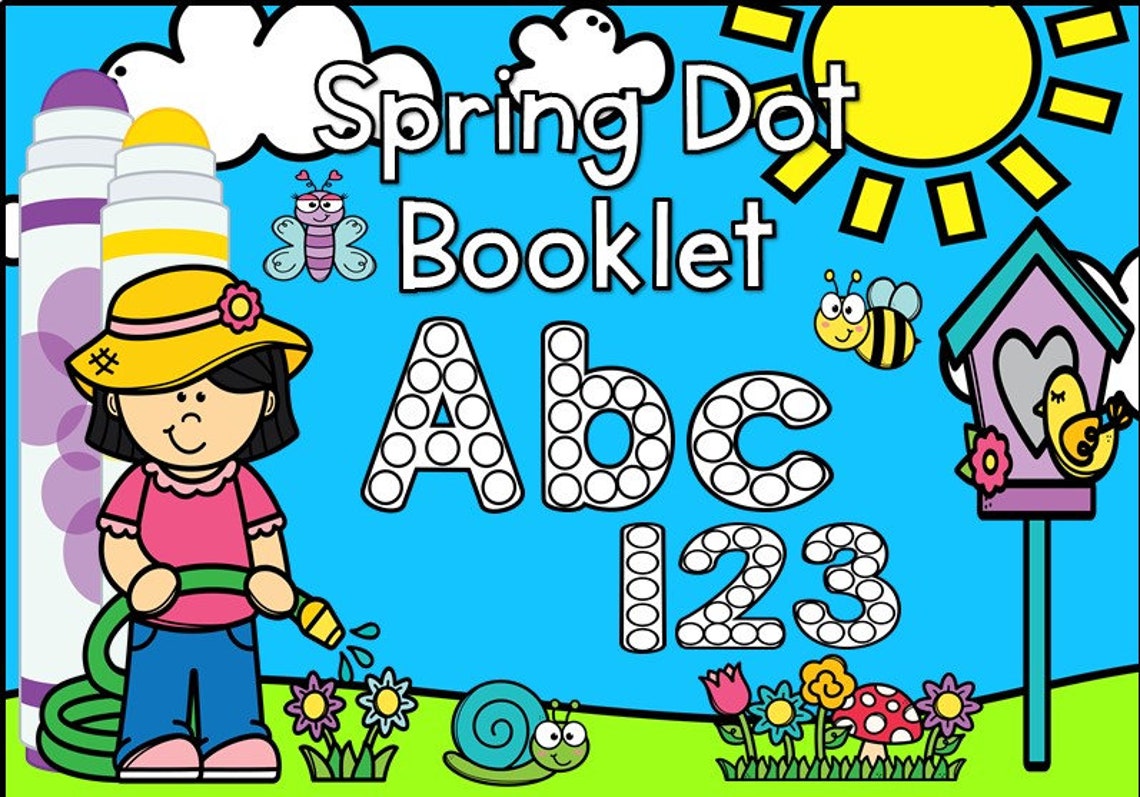Spring Alphabet and Number Booklet - Etsy