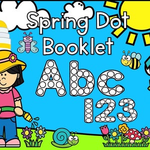 Spring Alphabet and Number Booklet - Etsy