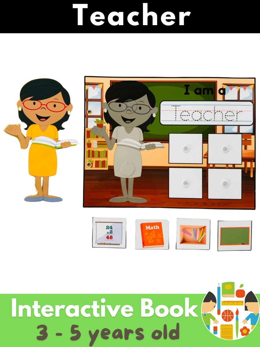 Community Helpers Interactive Book, Activities for Kids, Preschool ...