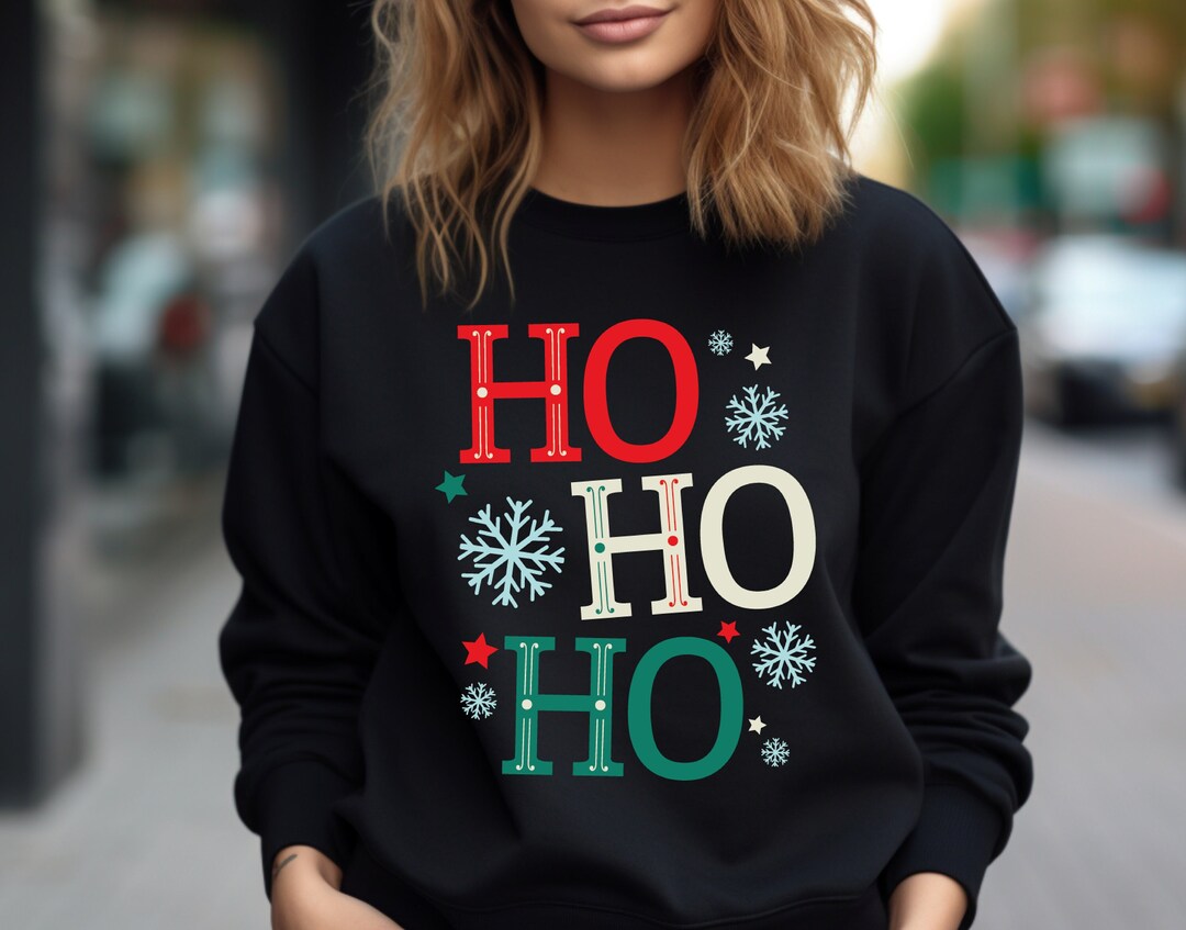 Ho Ho Ho Sweatshirt Cute Christmas Hoodie Holiday Winter - Etsy