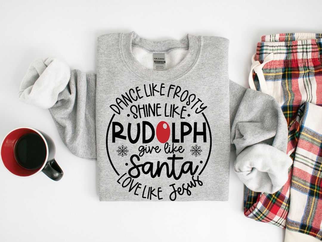 Rudolph the Reindeer Christmas Sweatshirt Jesus Hoodie - Etsy
