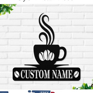 Custom Coffee Bar Metal Sign With Powder Coating - Etsy
