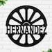 Personalized Wagon Wheel Sign, Custom Metal Monogram, Family Name Sign ...