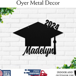 Custom Graduation Decor Name Sign, Custom Grad Metal Sign, Class of ...