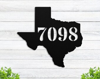 Custom Texas Address/ Name Sign - Etsy