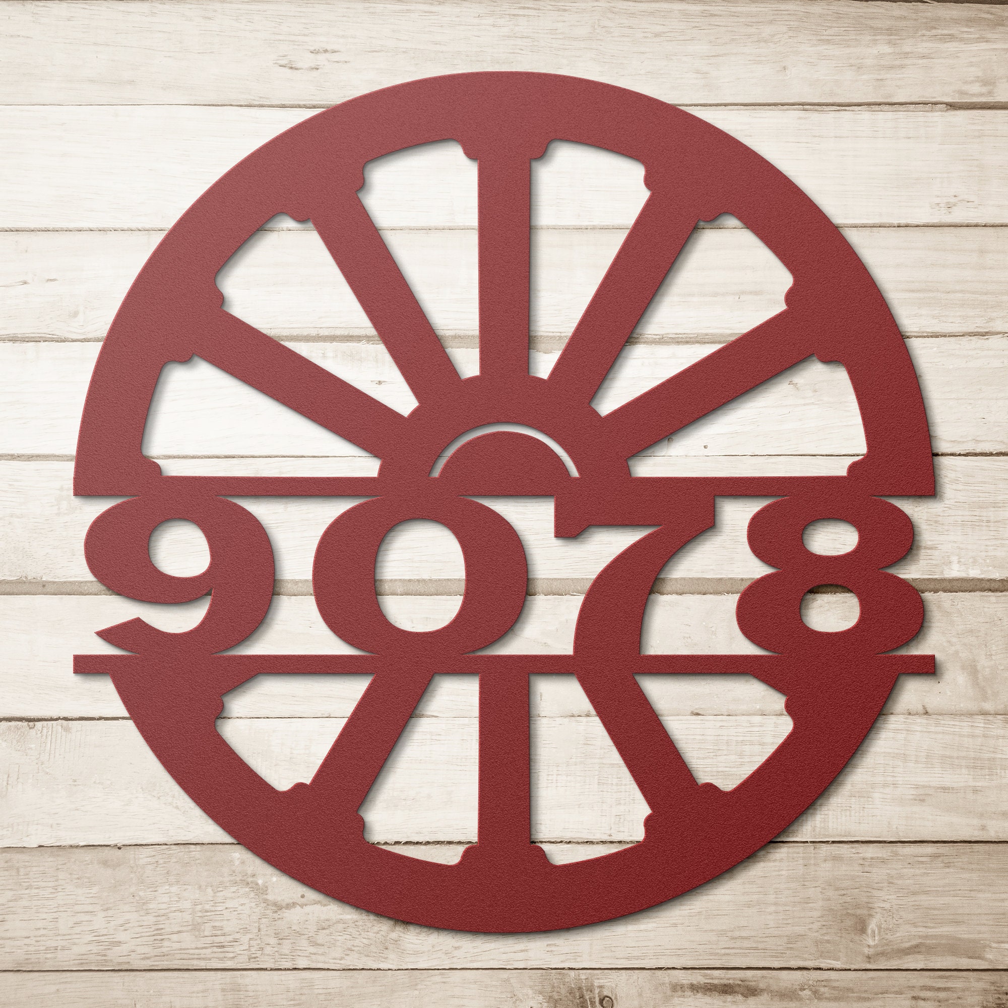 Personalized Wagon Wheel Sign, Custom Metal Monogram, Family Name Sign ...